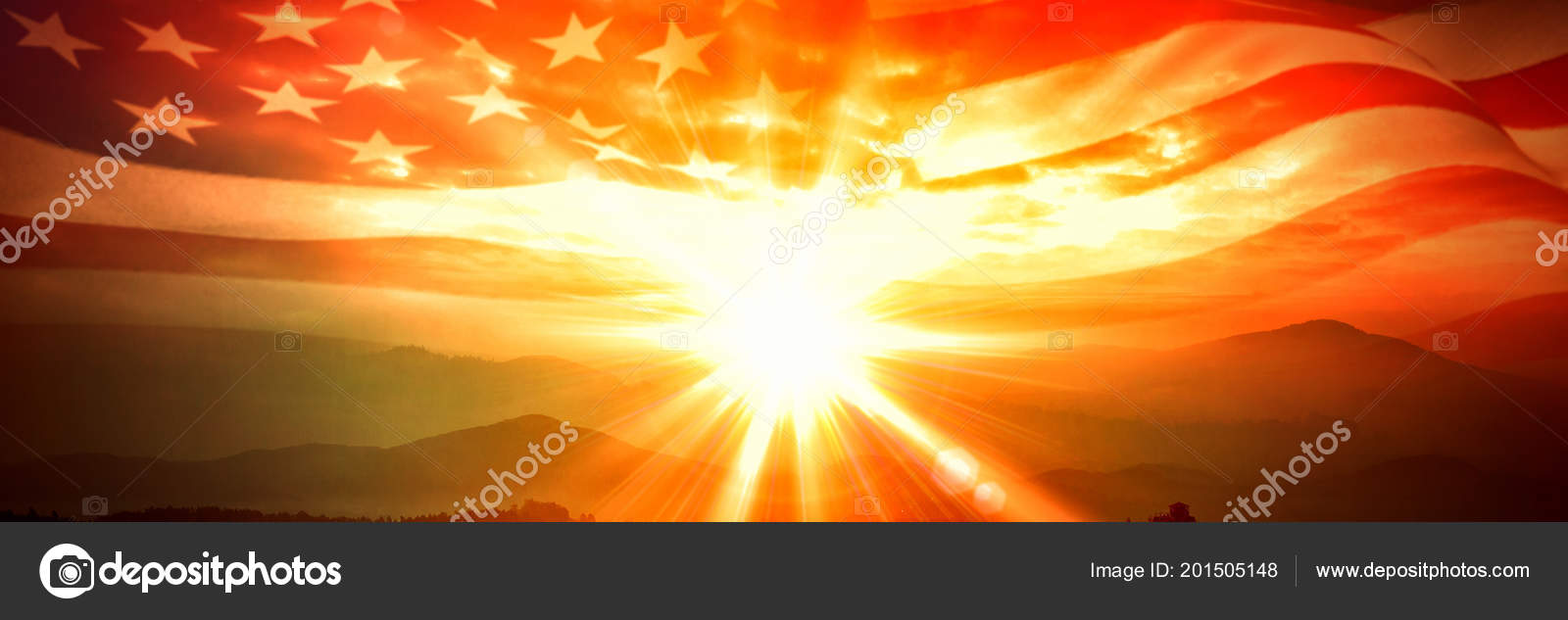 American Flag Sunrise