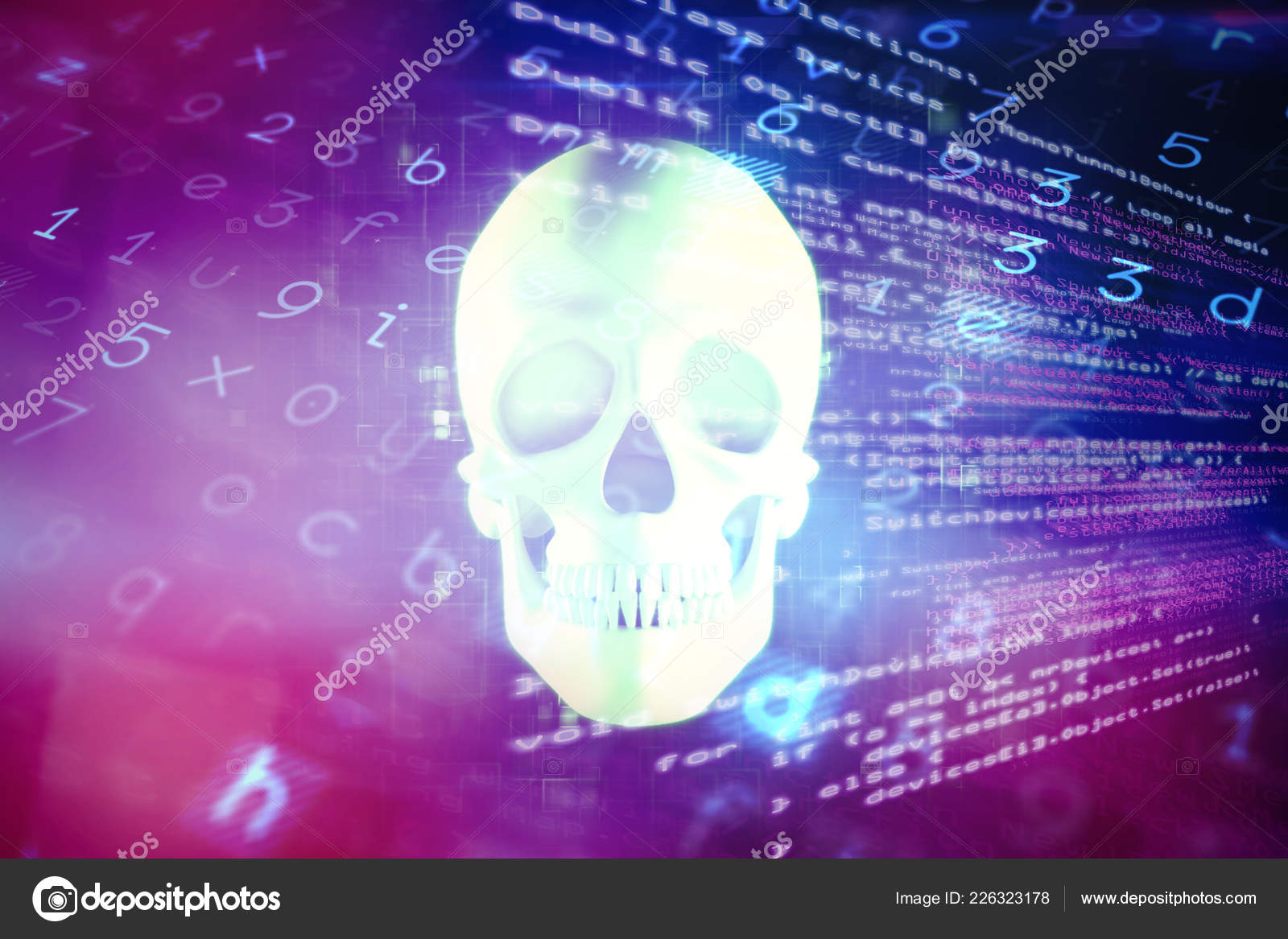Virus Background Green Human Skull Stock Photo by ©vectorfusionart ...