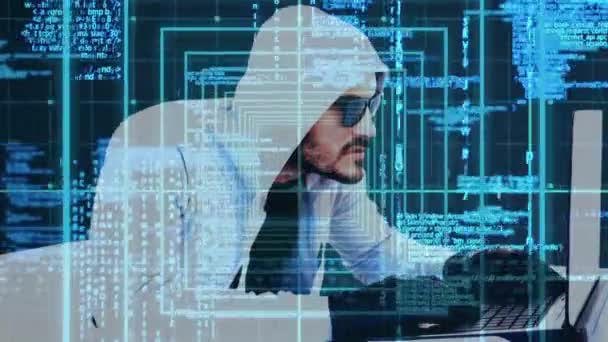 Digital Animation Hacker Hacker Hacking Laptop Blue Digital Technology ...