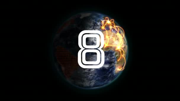 Animated Countdown Animated Globe — Stock Video © vectorfusionart ...