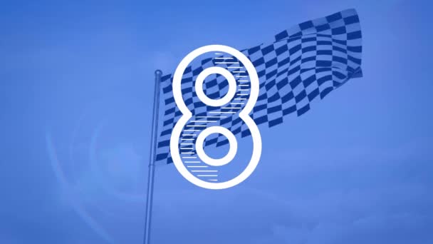 Animated Countdown Racing Flag Background — Stock Video ...
