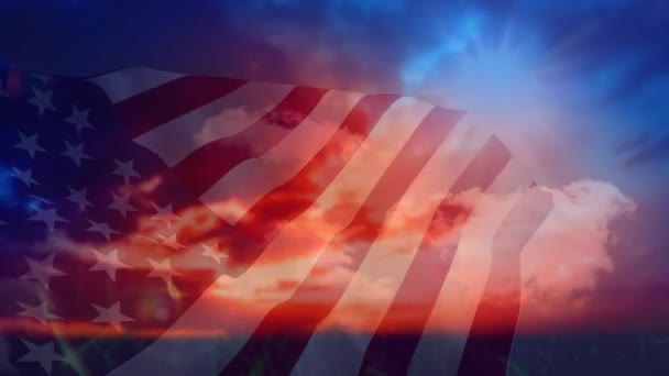 Animated American Flag Background