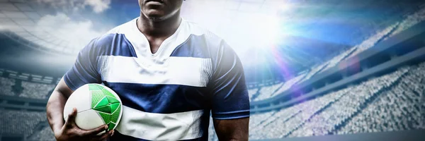 Strong Rugby Player Rugby Stadium Dawn Stock Photo by ©vectorfusionart ...