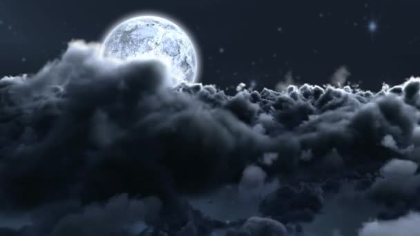 Animation Clouds Moon Night Grey Sky — Stock Video © vectorfusionart ...