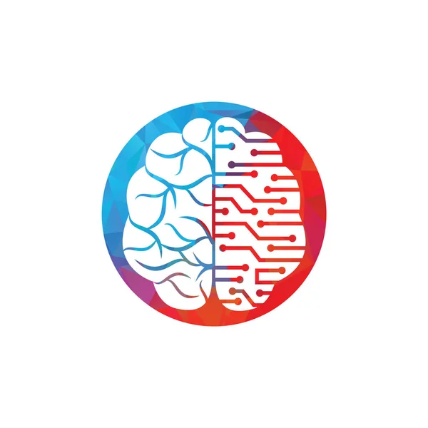 Brain connection logo design. digital brain logo template. Brainstorm ...