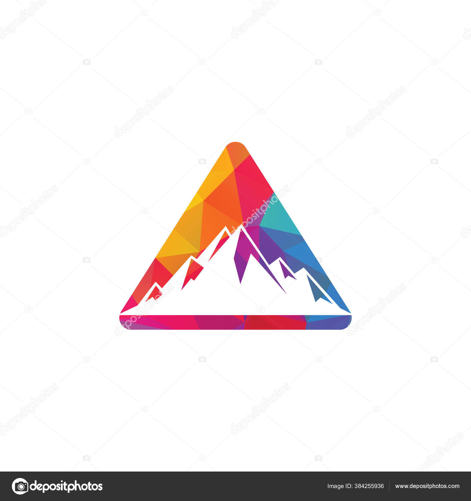 Triangle Mountain Logo Simple Mountain Logos