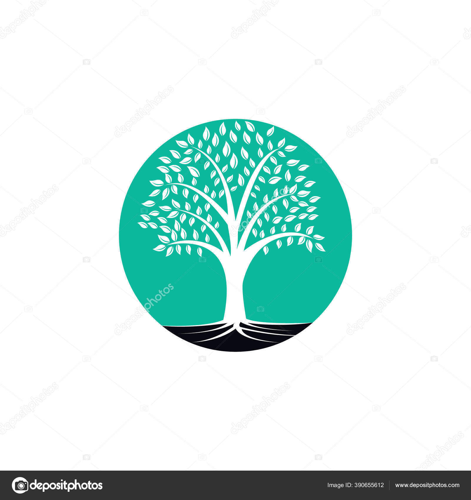 Tree Roots Vector Logo Design Vector Tree Roots Logo Element Stock ...