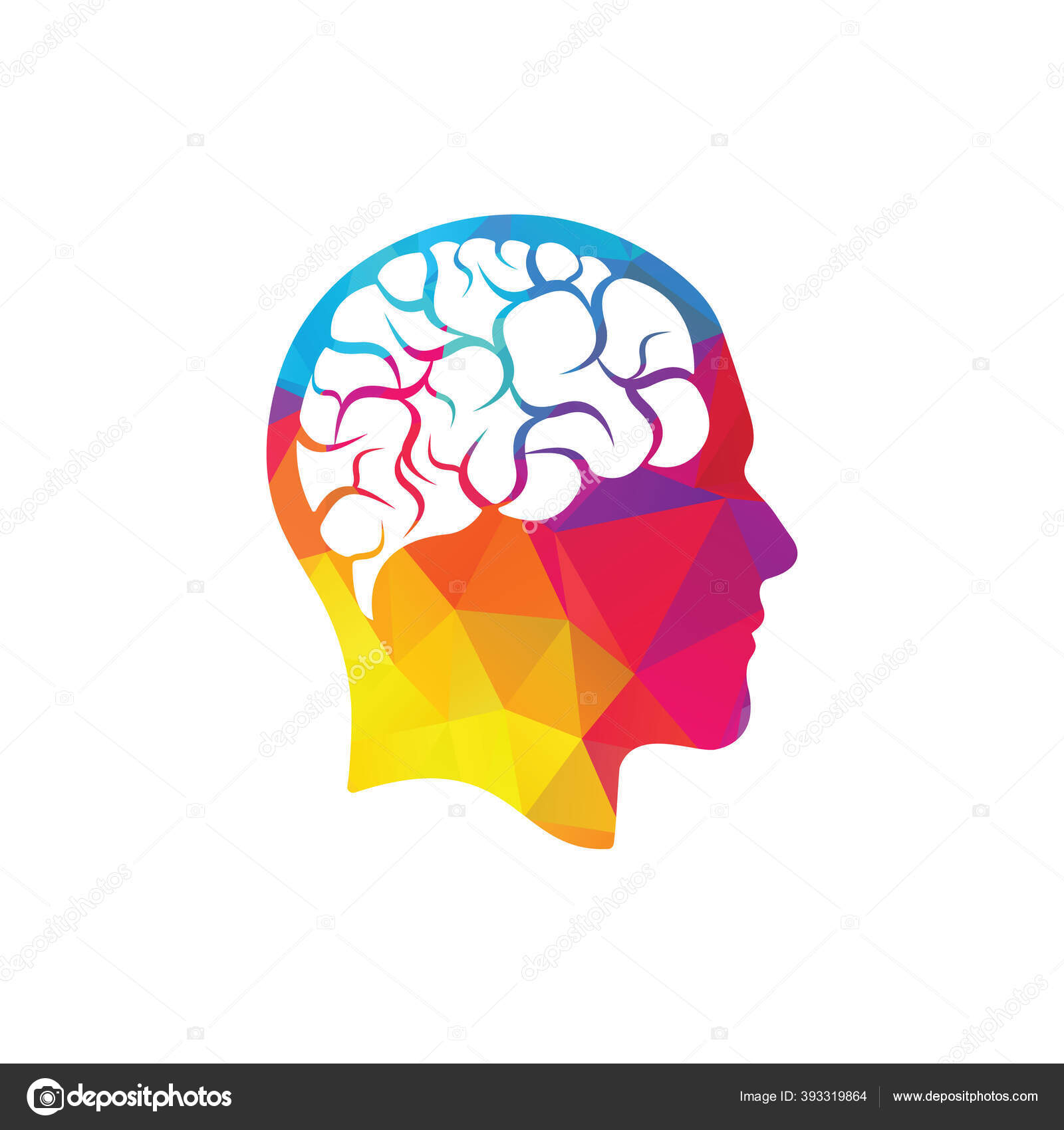Head Brain Vector Illustration Design Human Head Brain Vector Icon ...