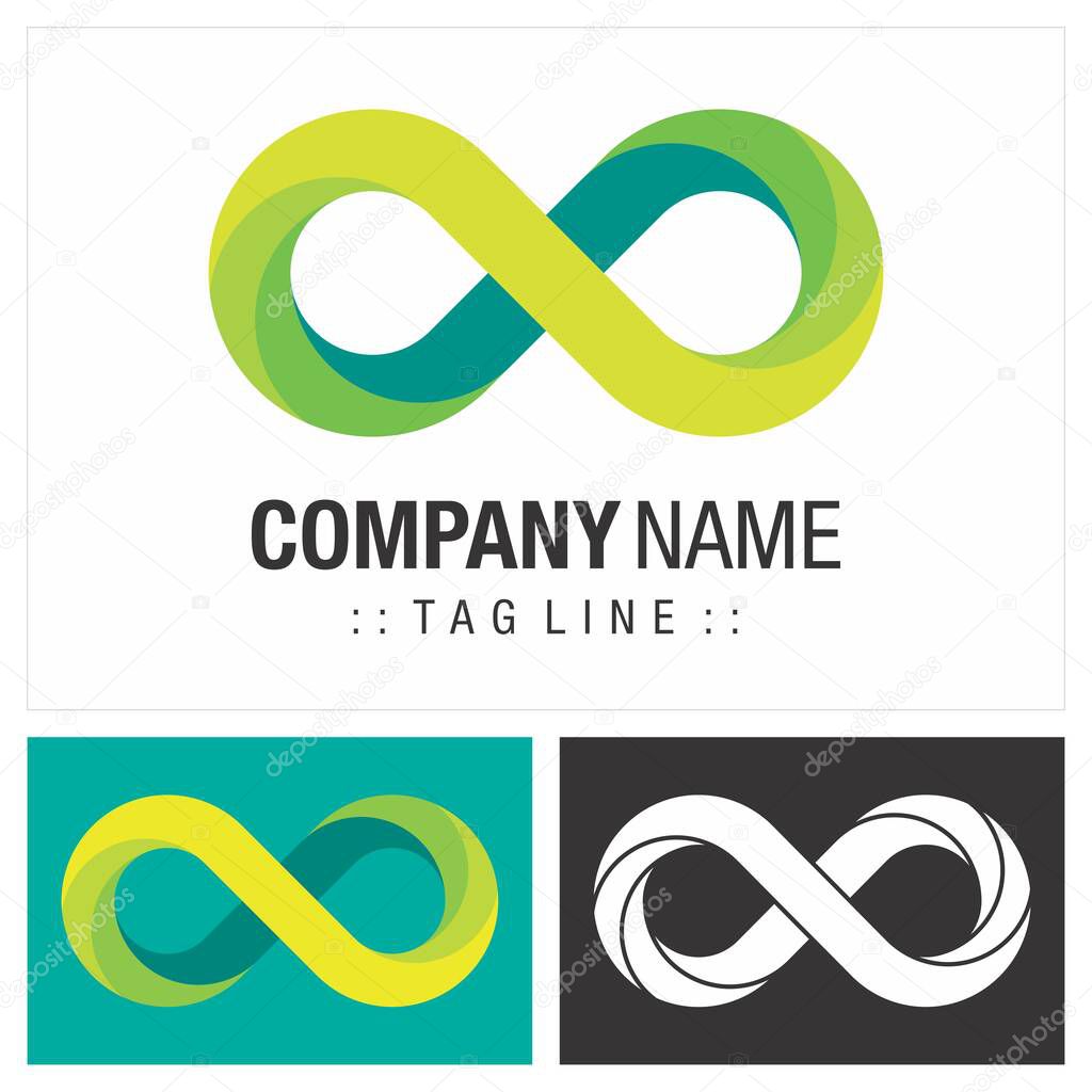 Infinito (ilimitado) Vector Symbol Company Logo. Logotipo de estilo de ...