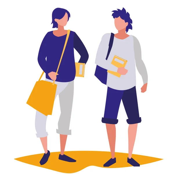 Young couple students modeling Stock Vector Image by ©djv #254213964