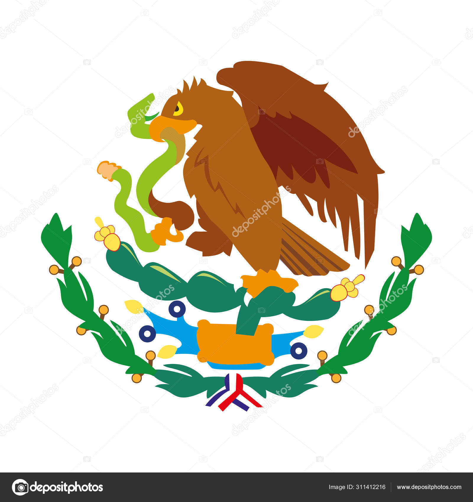 Diseño de vectores de águila mexicana aislada Vector de stock por ©djv ...