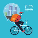 Delivery Man Postman Courier Post Stick Figure Pictogram Icon Stock ...