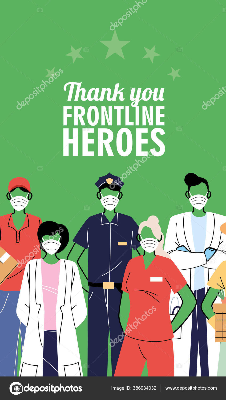 Thanks to the front line workers. Diverse people from different ...