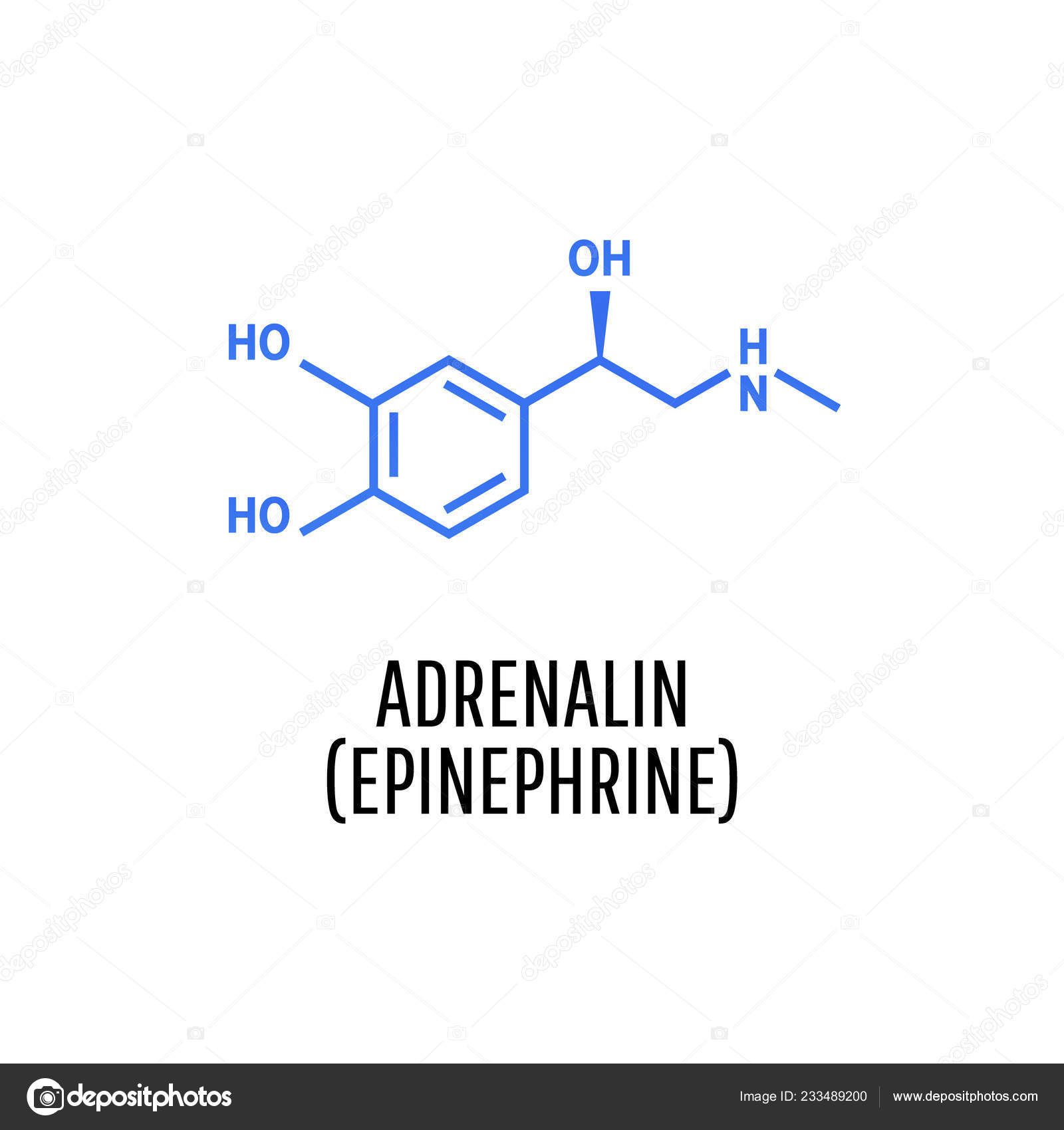 Adrenaline Molecule Structure