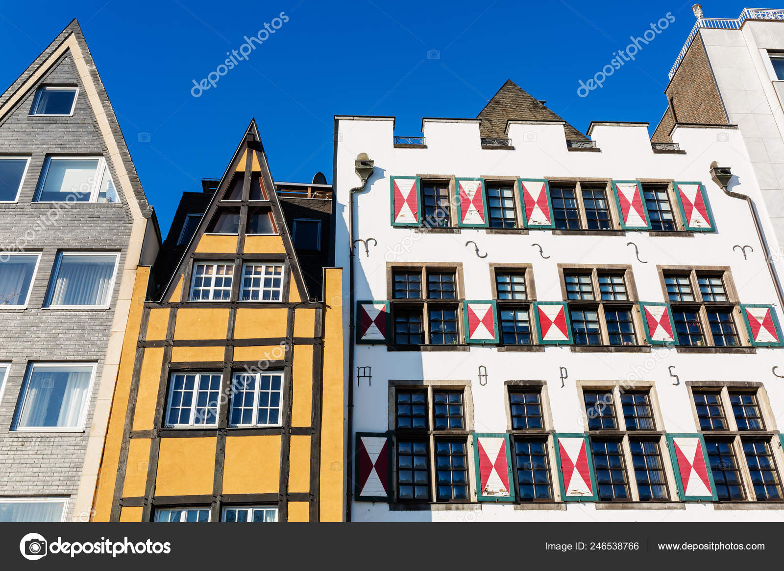 Picture Gable Fronts Houses Historical Old Town Cologne Germany Stock ...