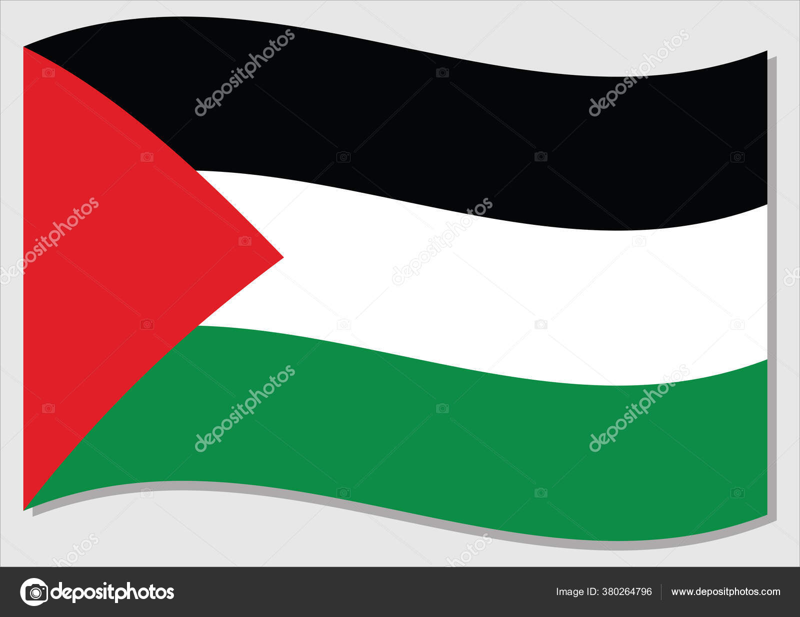 Waving Triangle Flag Drawing