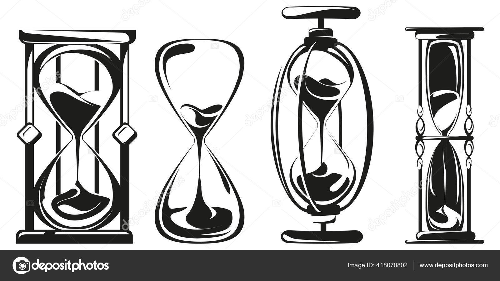 Set Of Different Hourglasses Stock Vector By ©pavkon 418070802