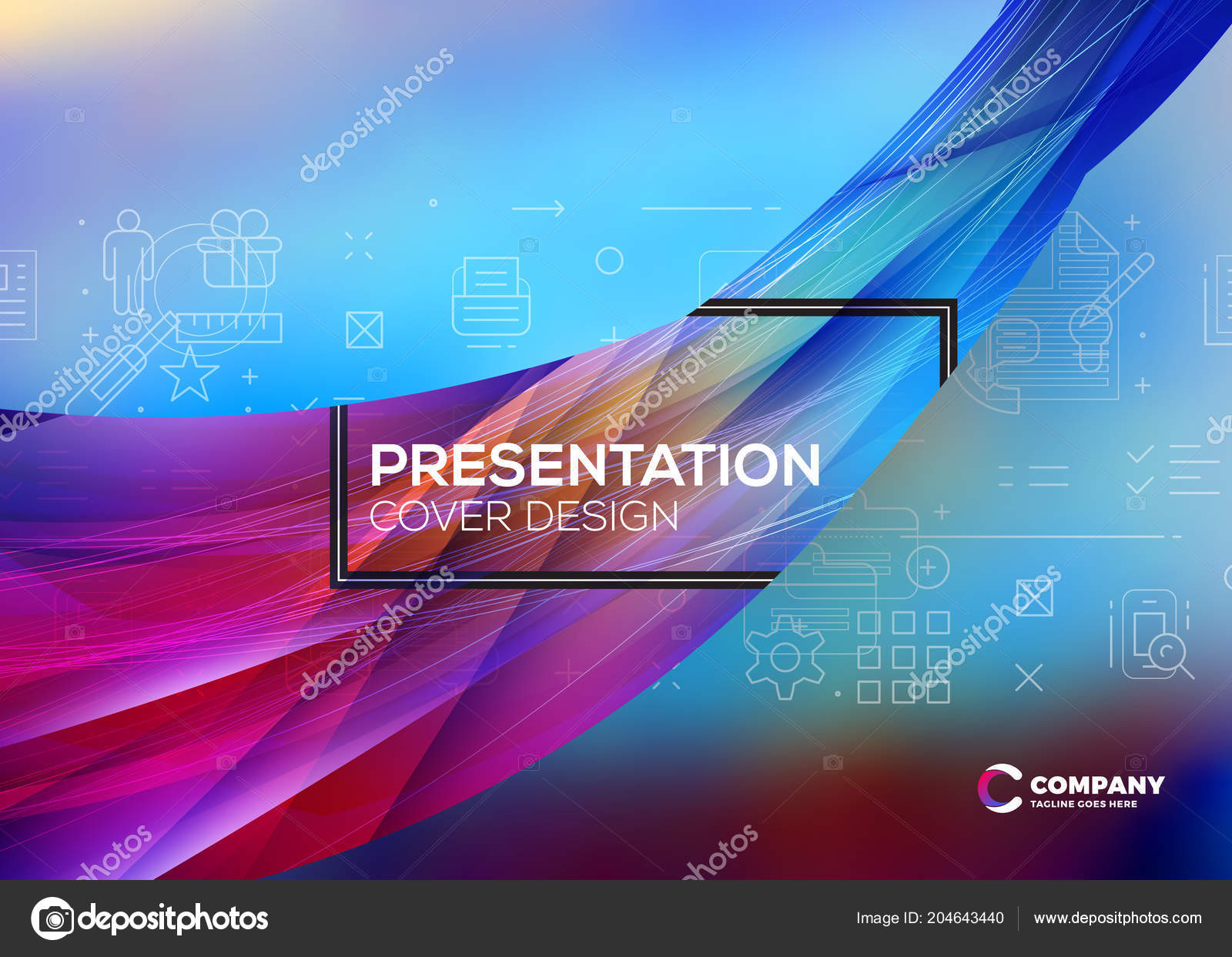Business Layout Template Presentation Cover Design Colorful Abstract ...