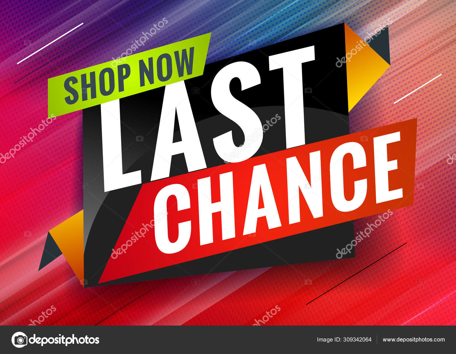 Last chance. Discount promotional concept template for banner, website ...