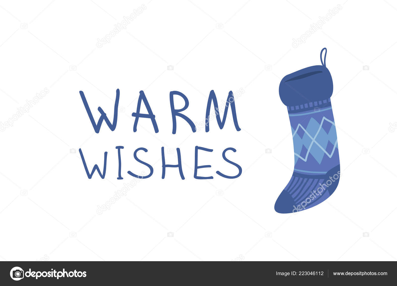 Hand Drawn Set Cozy Christmas Socks Gifts White Background Happy Stock ...