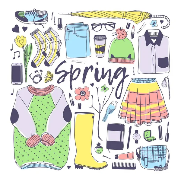 Spring clothing Vector Art Stock Images | Depositphotos