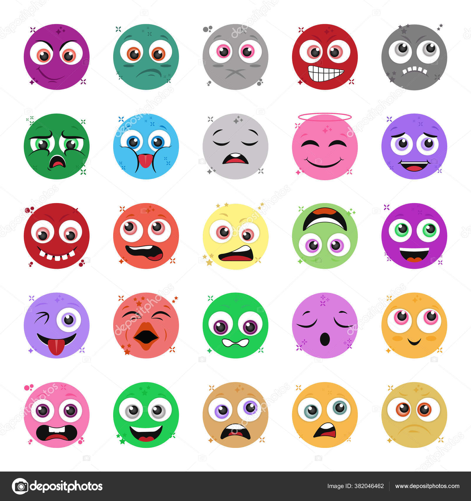 Hope You Pretty Much Aware Emojis Here Presented Cute Emoticons Stock ...