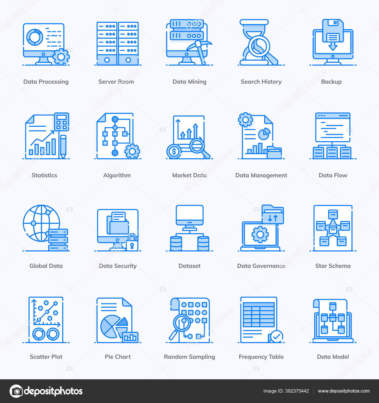 Presenting Conceptual Set Big Data Data Processing Modern Solid Style ...