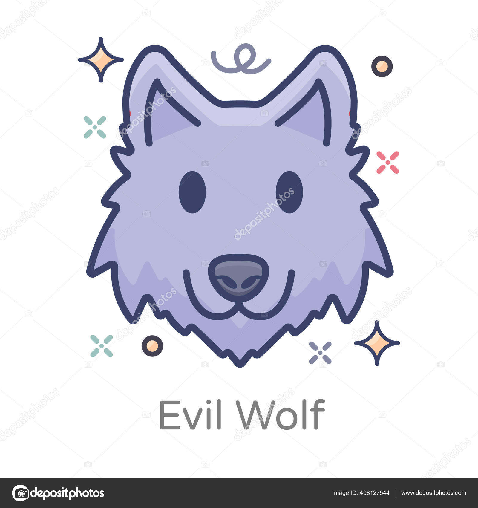 Evil Wolf Face Drawing