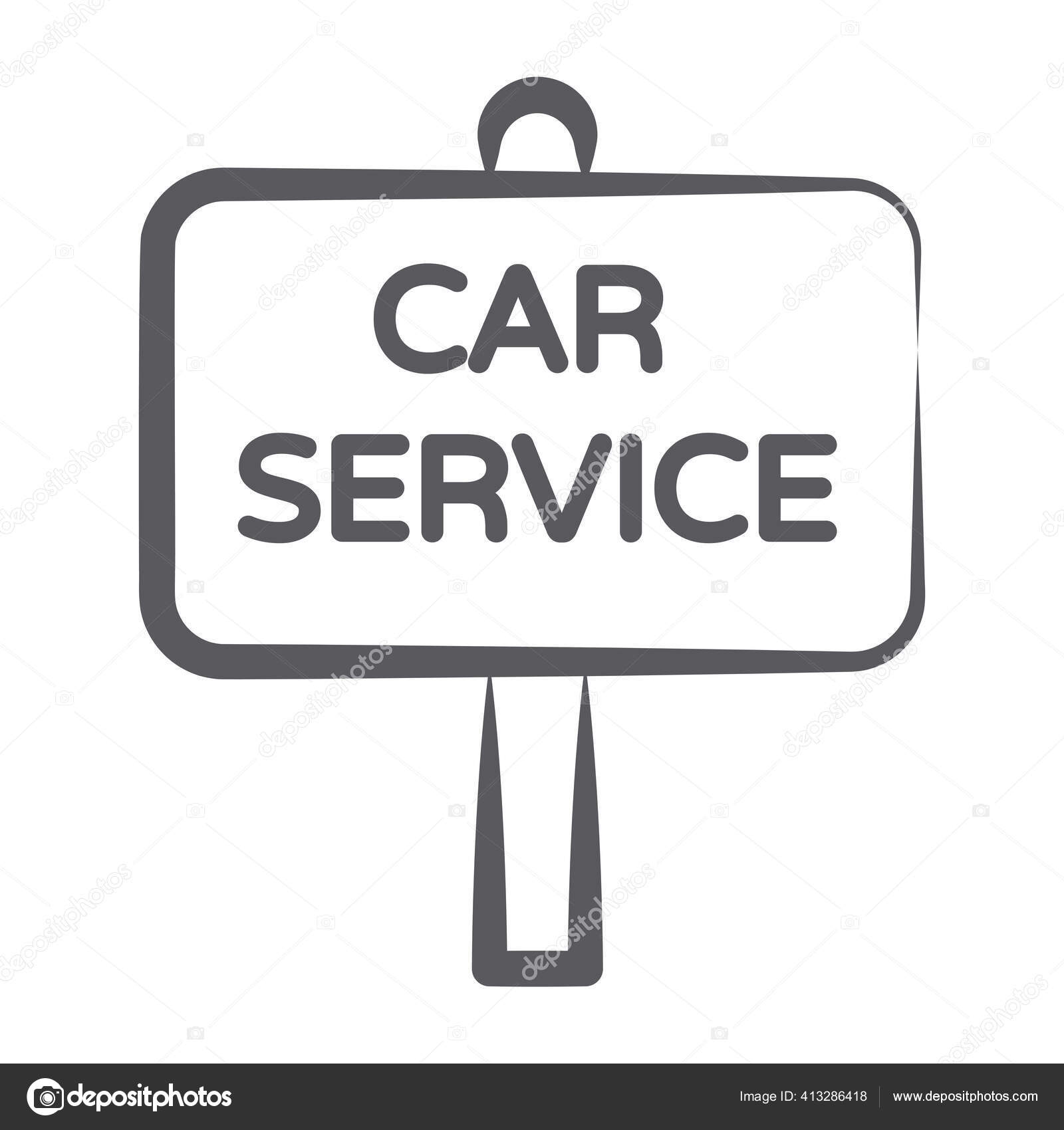 Car Service Board Vector Design Roadboard Concept Stock Vector by ...