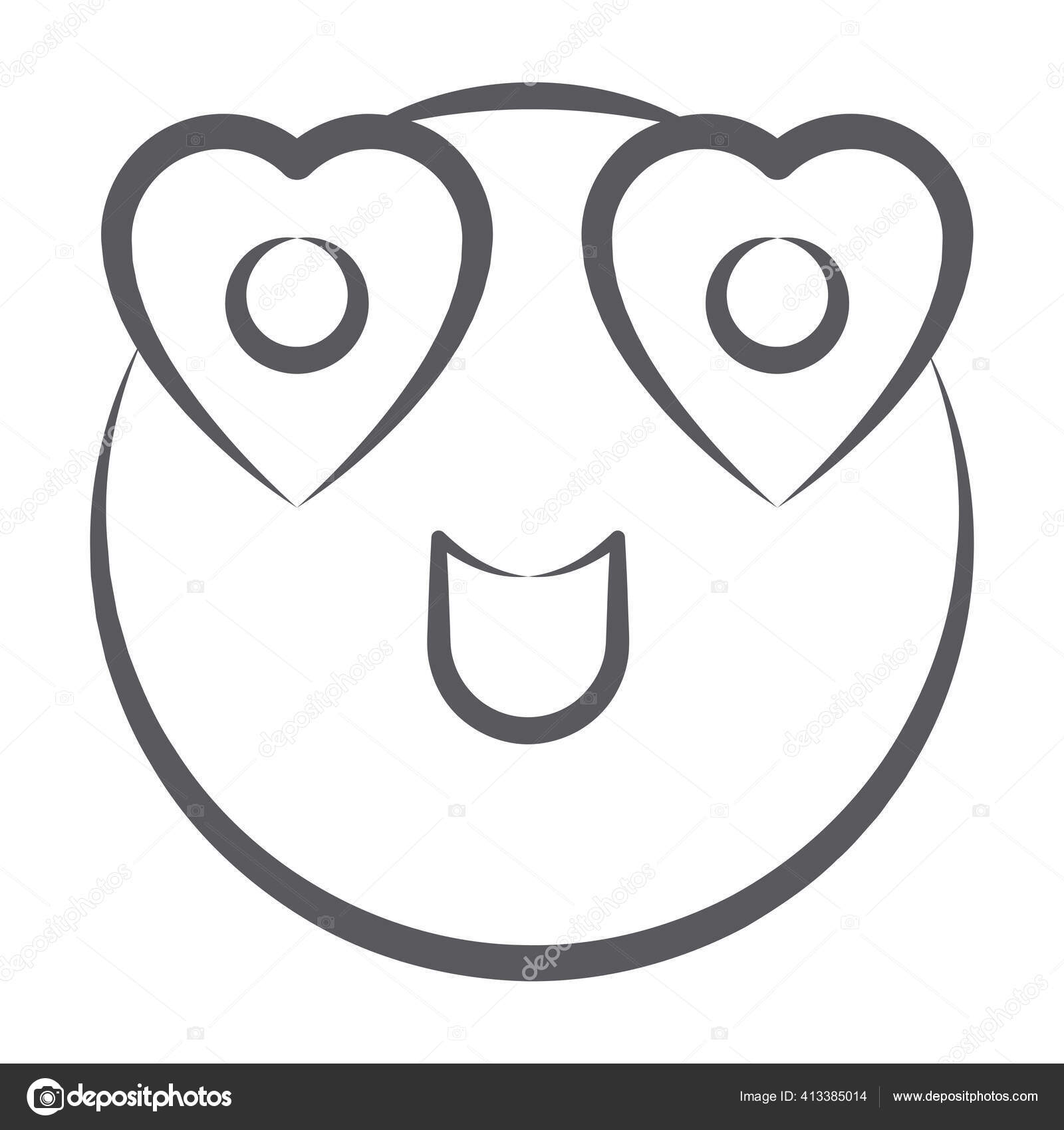 Image vectorielle Sentiment Concept Aimé Dans Emoticon Icône Emoji Aimé ...