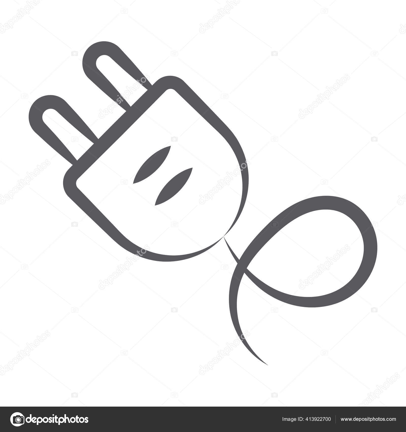 Power Plug Icon Doodle Design Editable Vector Stock Vector by ...
