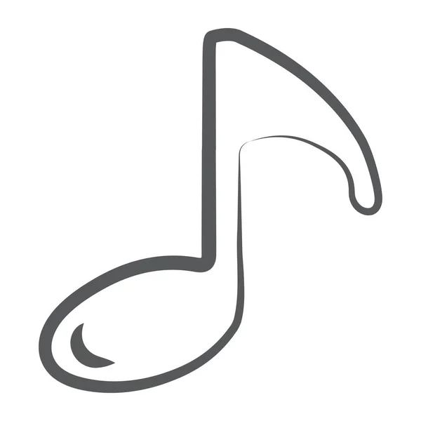 Music Note Drawn Brush Stroke Line Icon Stock Vector Image by ...