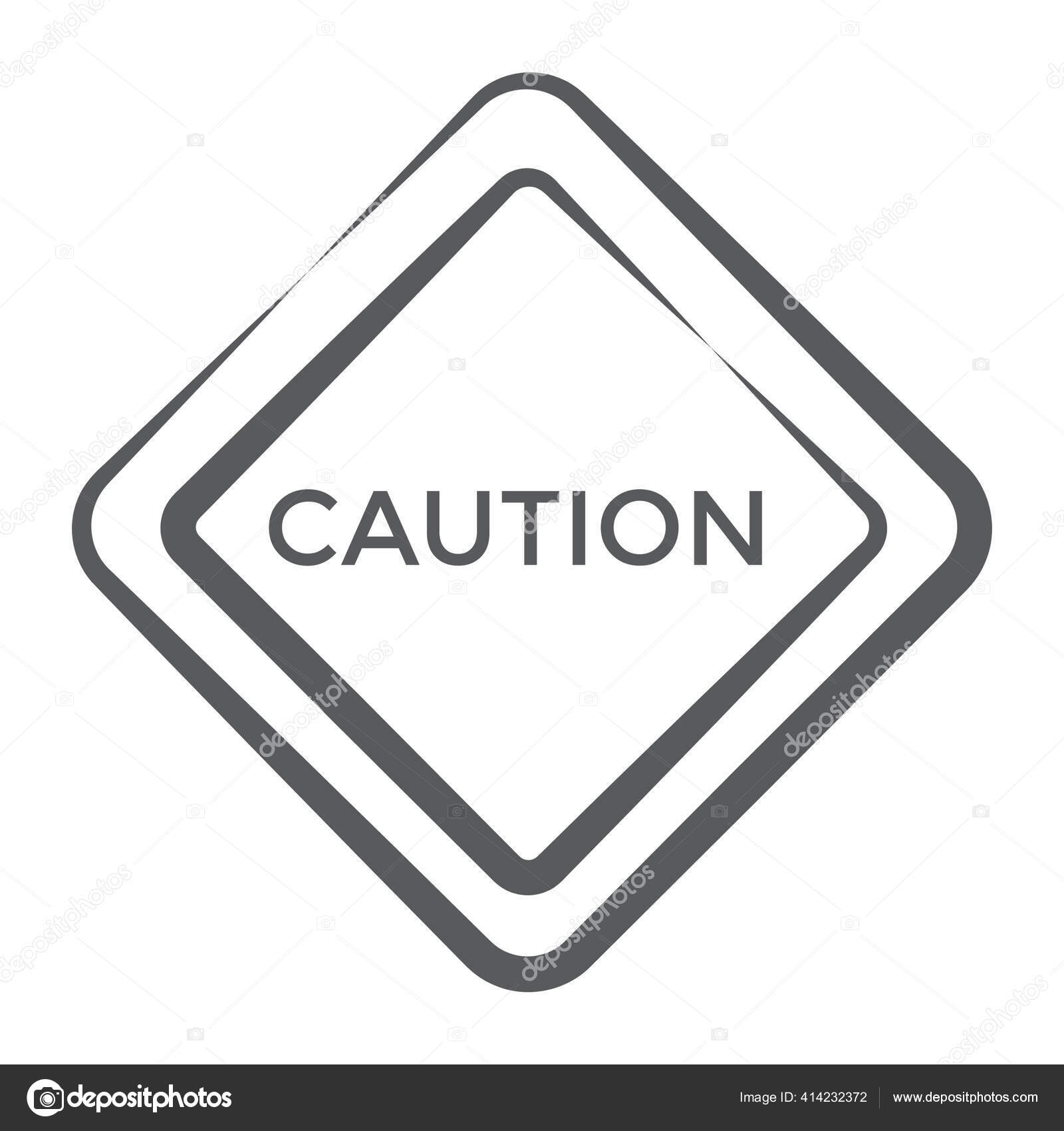 Caution Board Vector Editable Style Alert Stock Vector Image by ...