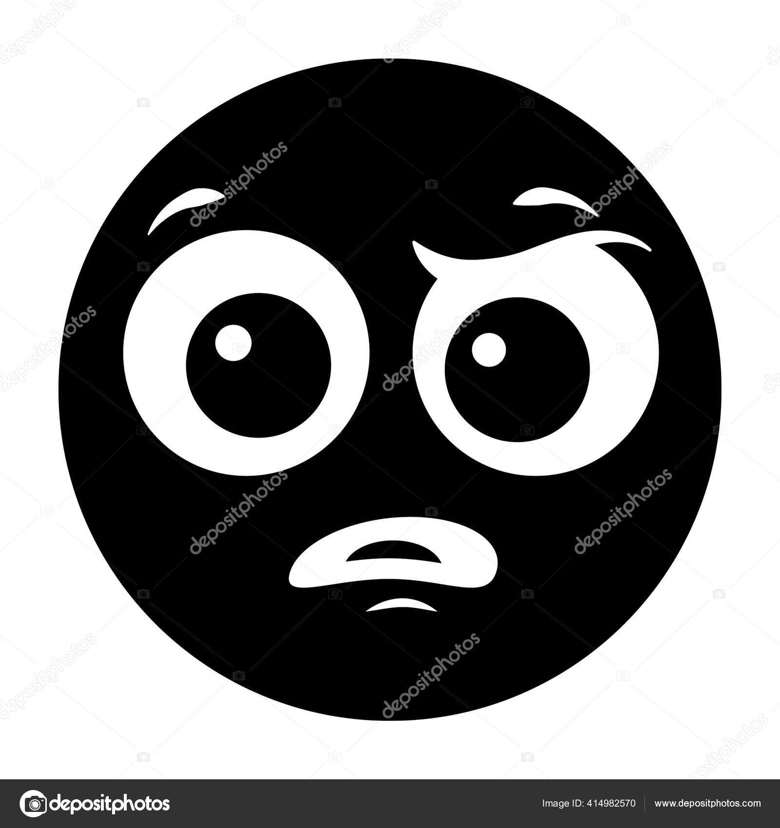 Stressed Face Emoticon