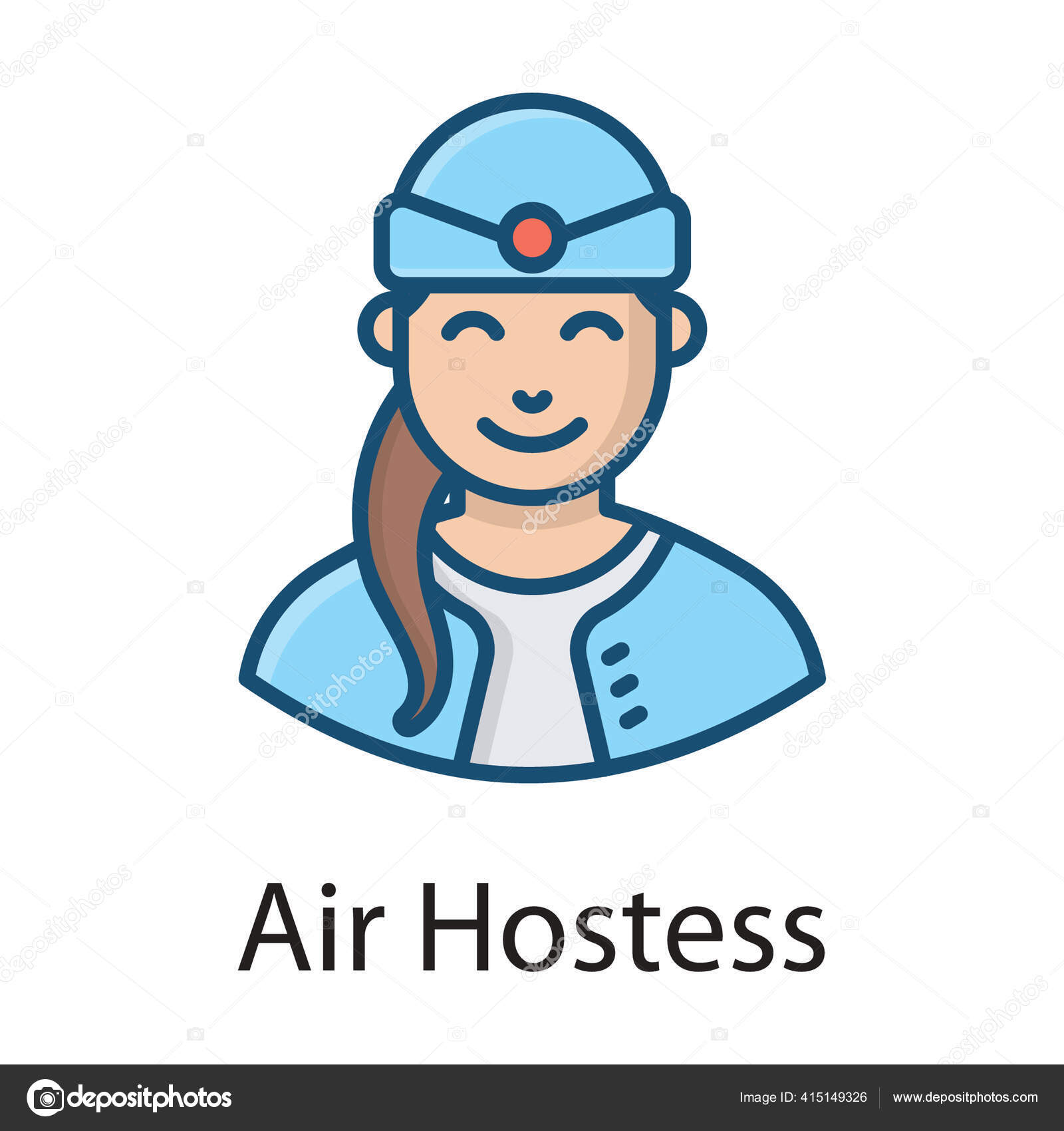Female Flight Attendant Air Hostess Stock Vector by ©smashingstocks ...