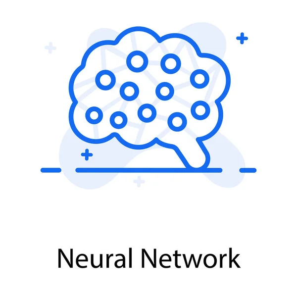 Artificial Intelligence Vector Neural Network Flat Icon Stock Vector ...