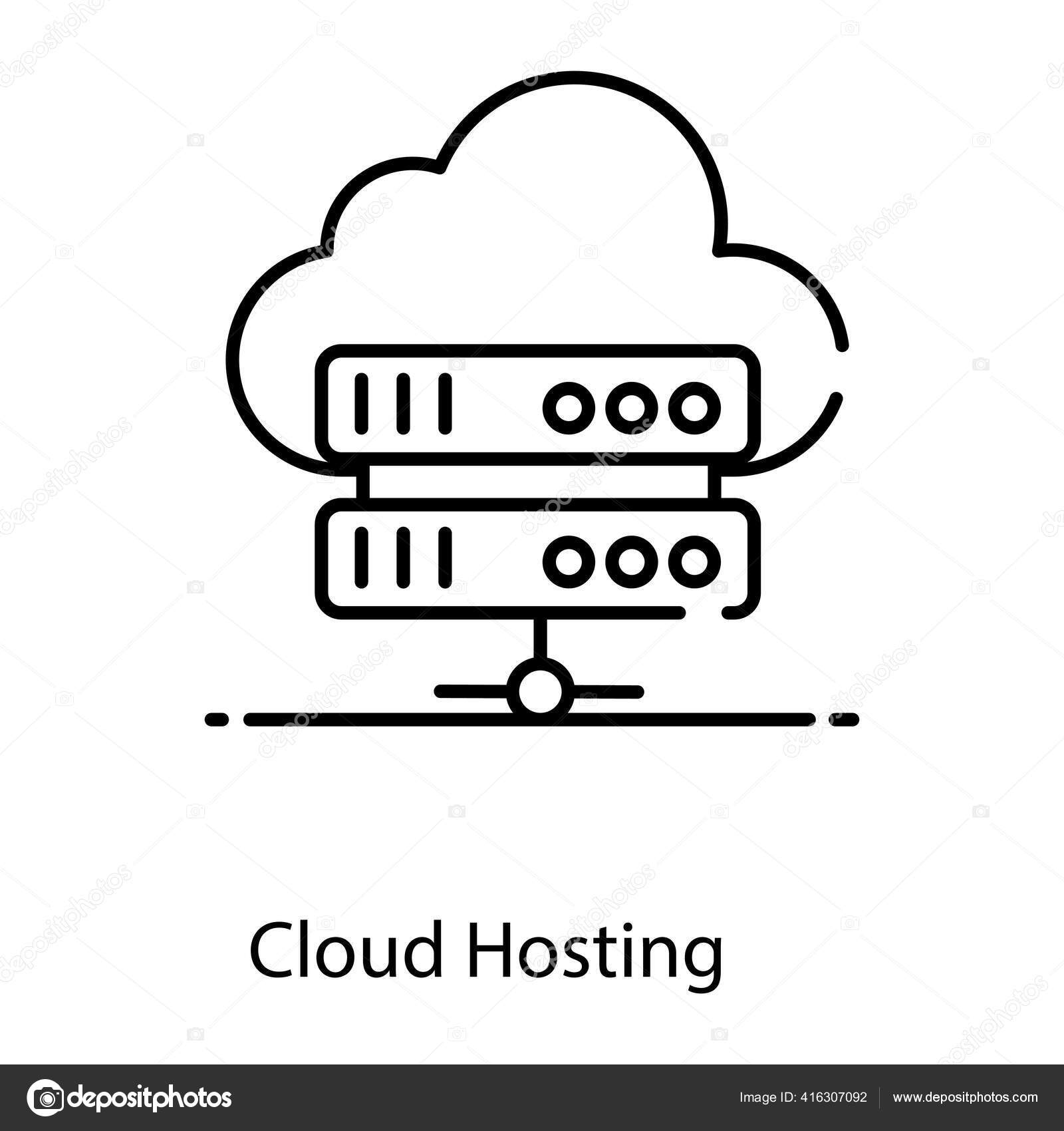 Server Rack Connected Cloud Showing Cloud Hosting Icon Stock Vector by ©smashingstocks 416307092