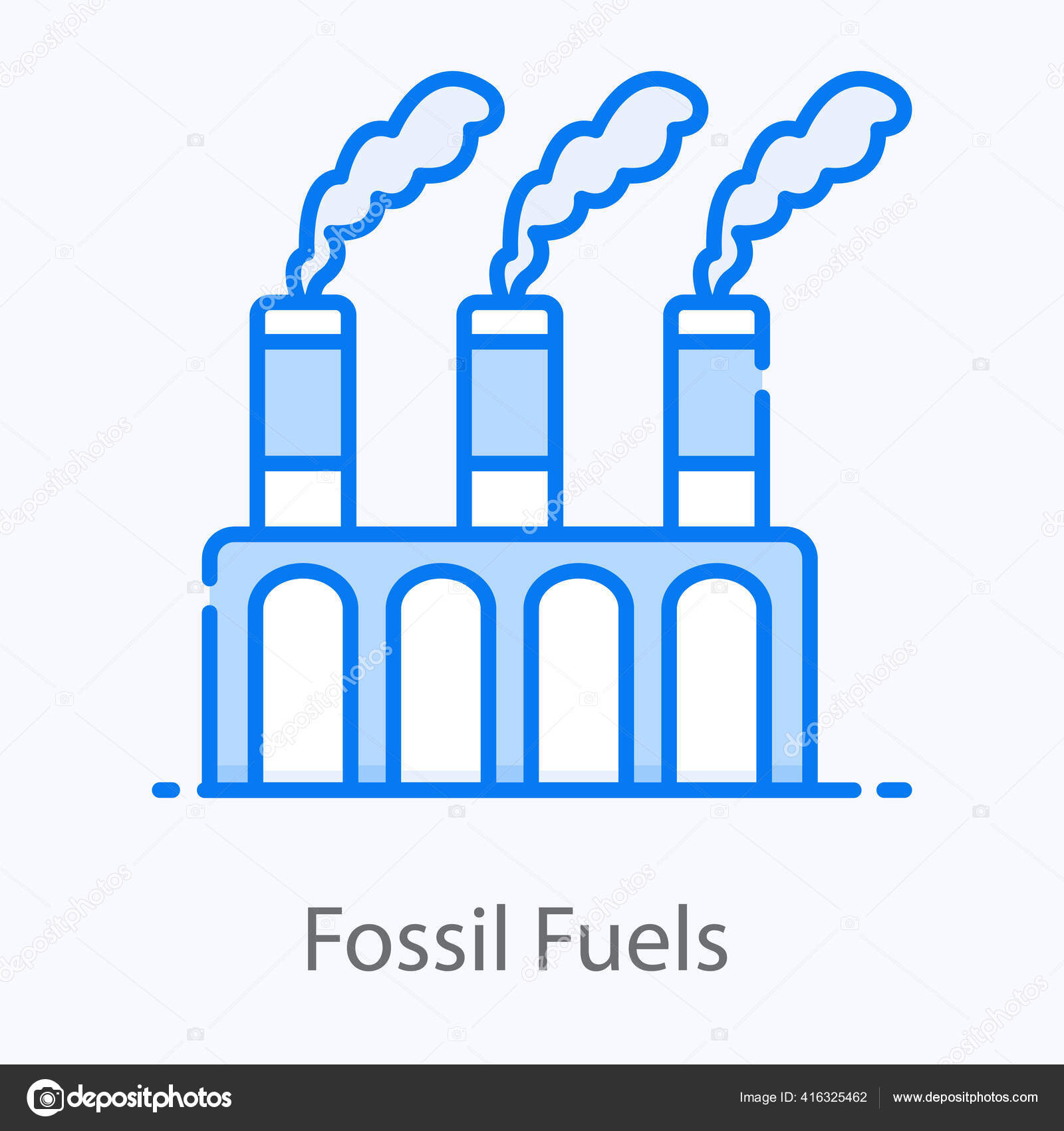 Fossil Fuels Icon Design Oil Extraction Industry Modern Editable Style ...