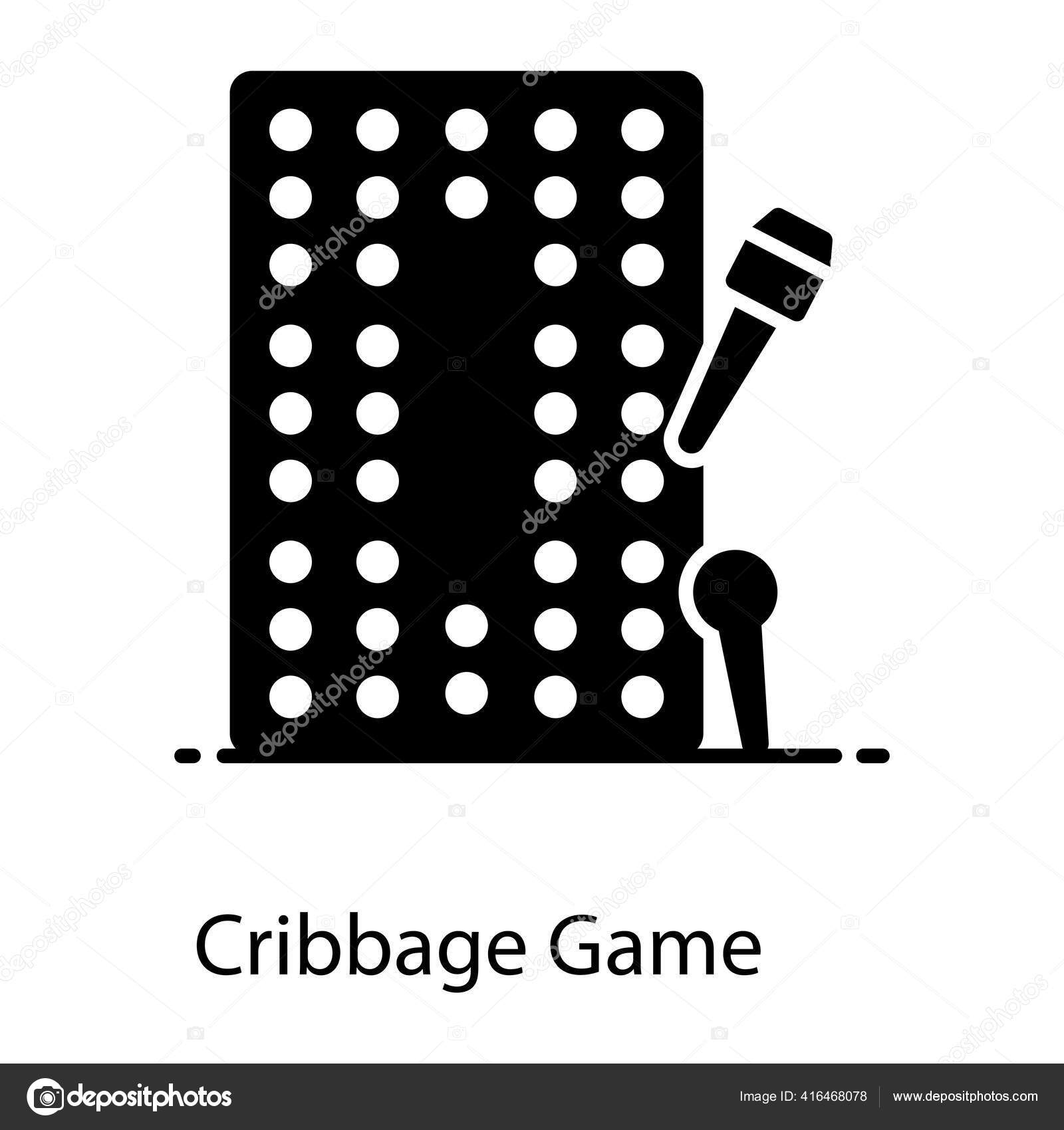 Playing Cards Concept Cribbage Games Icon Flat Design Stock Vector ...