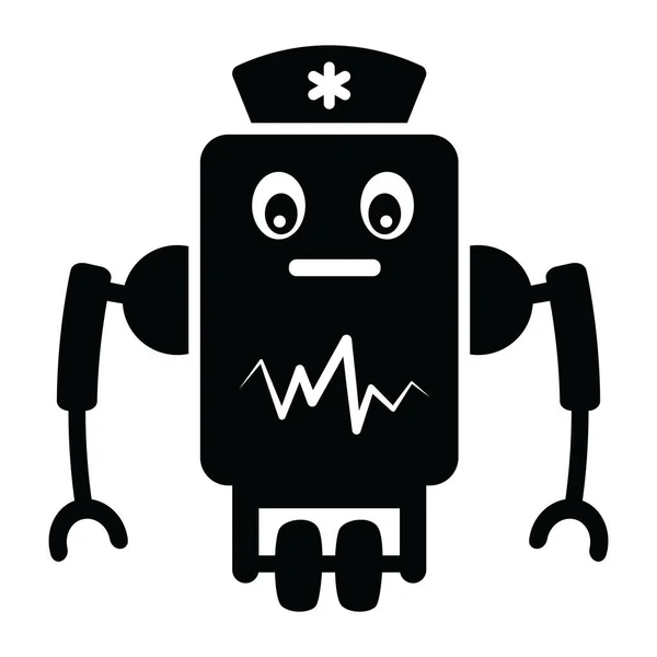Medical Robot Icon Flat Vector Humanoid Concept Stock Vector Image by ...