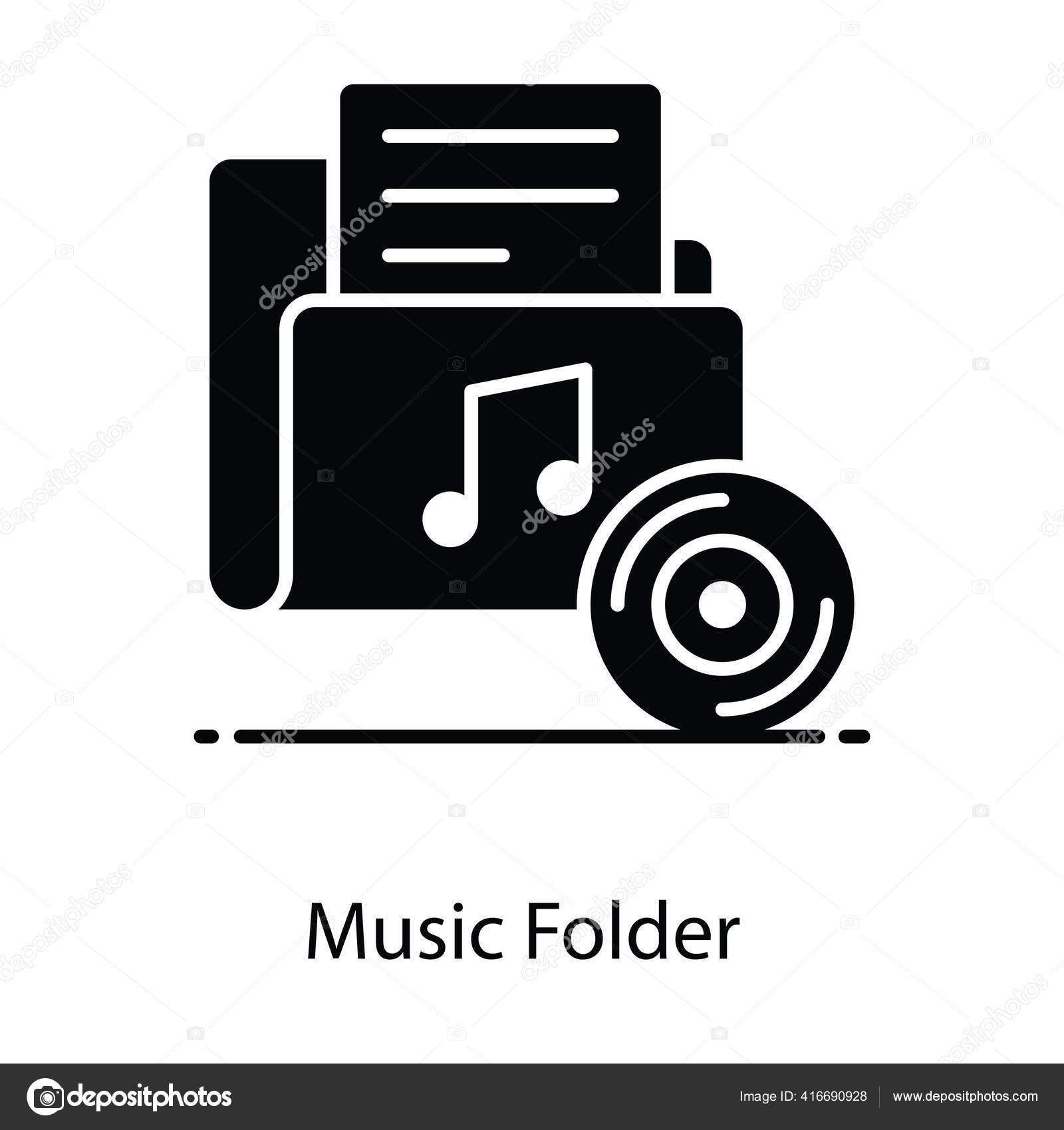 Music Folder Icon Flat Style Media Folder Stock Vector Image by ... Music Folder Icon Flat Style Media Folder Stock Vector Image by ...