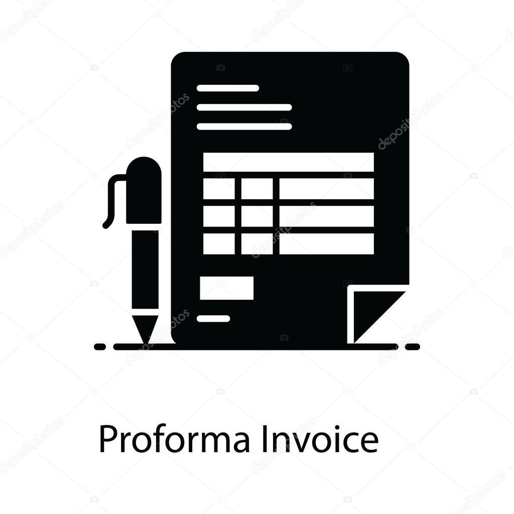 Diseño Factura Proforma Recibo Estilo Plano Vector de Stock de ...