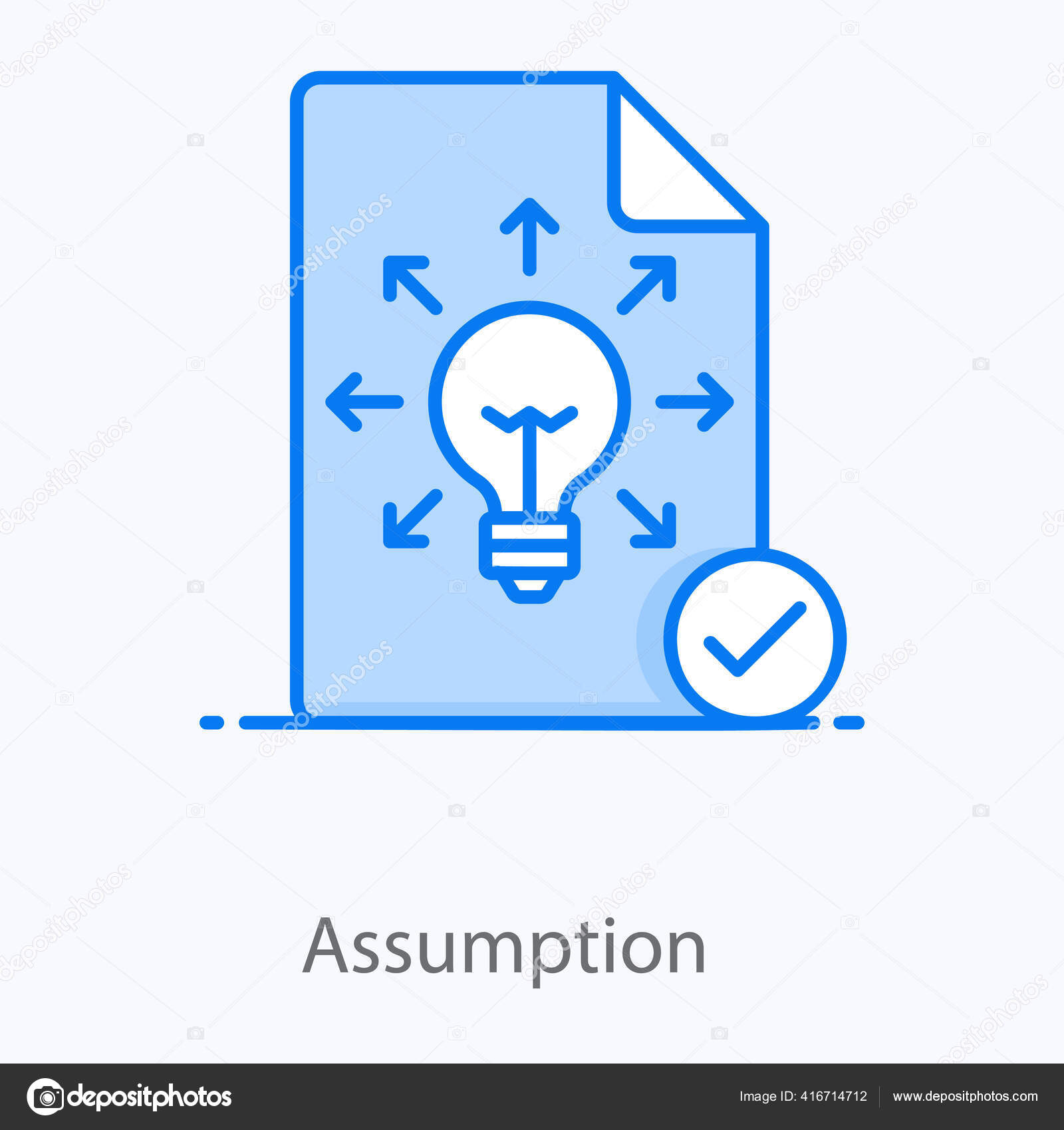 Icon Design Report Vector Assumption Trendy Flat Style Stock Vector ...