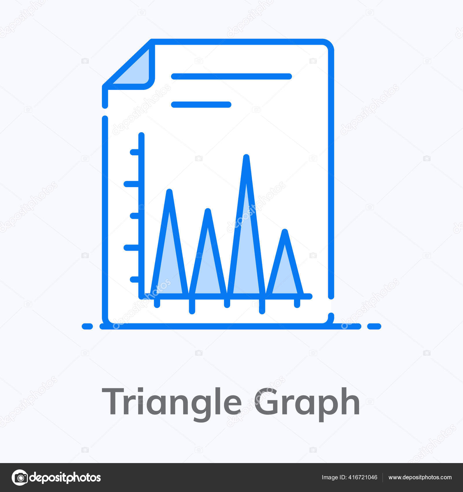 Basic Layered Triangle Chart Icon Flat Design Stock Vector Image by ...