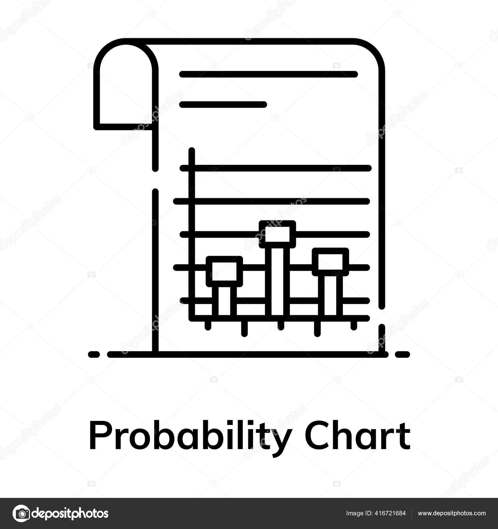 Graphical Presentation Data Probability Chart Icon Stock Vector by ...