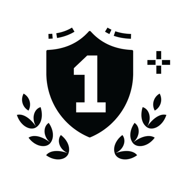 Número Uno Insignia Primer Lugar Vector Estilo Editable Vector de stock ...
