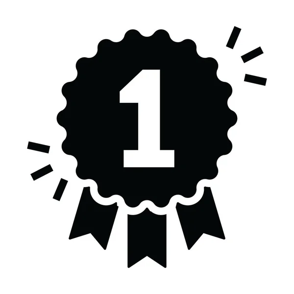 Número Uno Insignia Primer Lugar Vector Estilo Editable Vector de stock ...