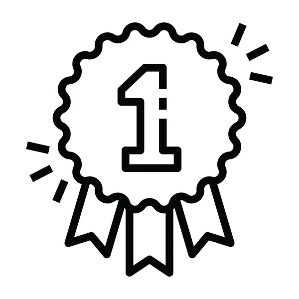 Número Uno Insignia Primer Lugar Vector Estilo Editable Vector de stock ...