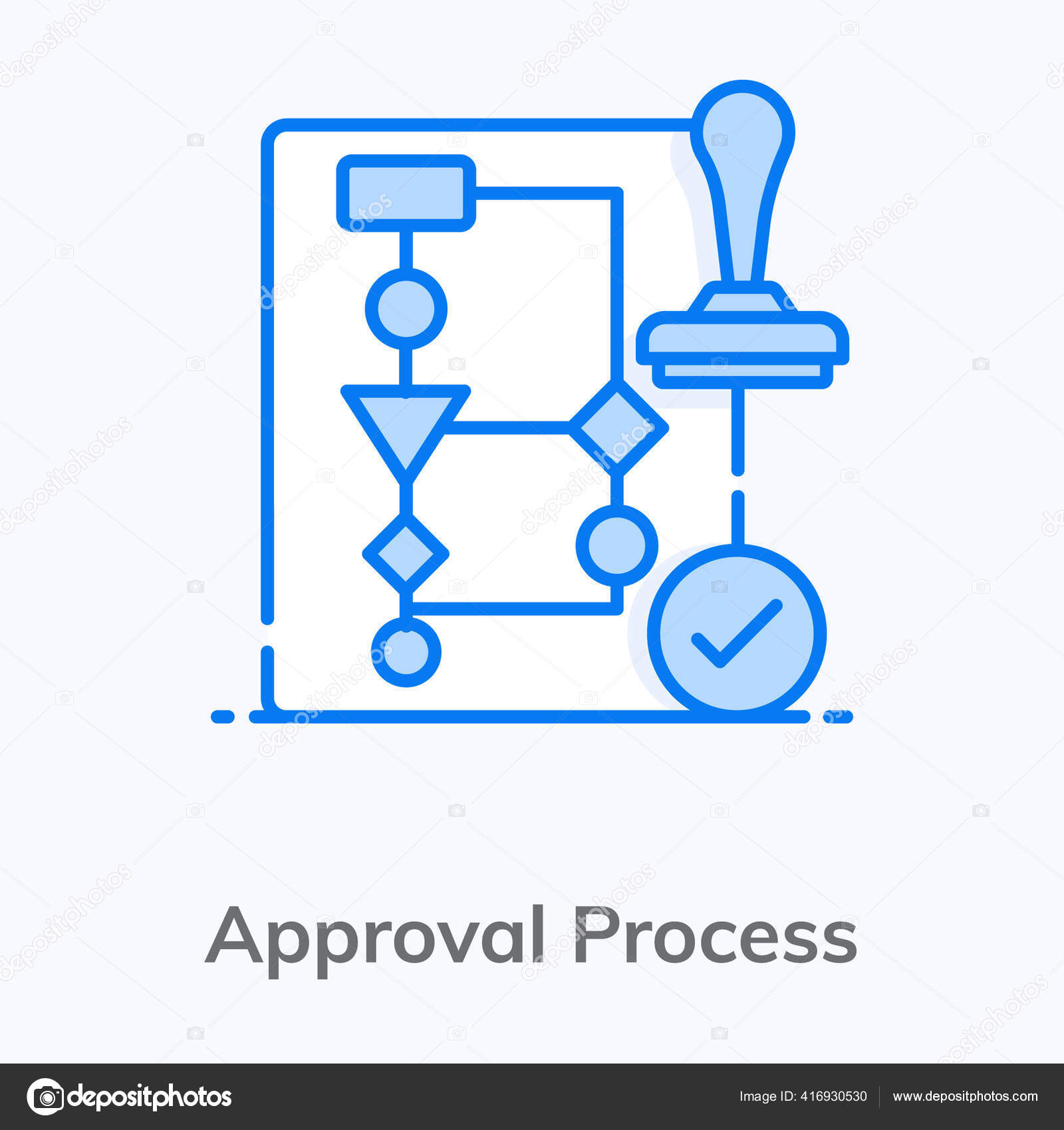 Approval Process Icon Design Editable Vector Modern Flat Style Stock ...