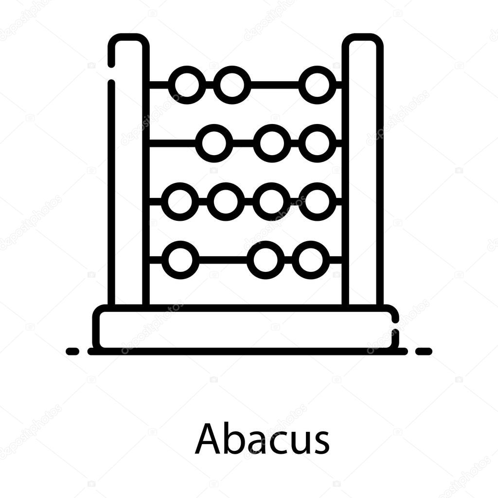 Educaci n primaria de conteo, icono plano de dise o de vectores de baco ...